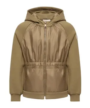 Moncler Hooded Zip-up Sweatshirt - Olive Green