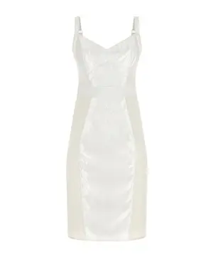 Dolce & Gabbana Lace Panel Corset Dress - White