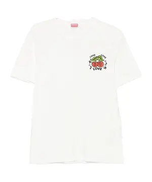 Kenzo Cherry-embroidered T-shirt - White