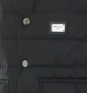 Dolce & Gabbana Dolce Gabbana Logo Plate Padded Gilet