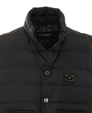 Dolce & Gabbana Dolce Gabbana Logo Plate Padded Gilet