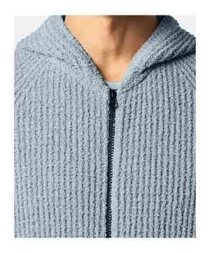Stone Island Logo Patch Zip-up Jumper - Ashes