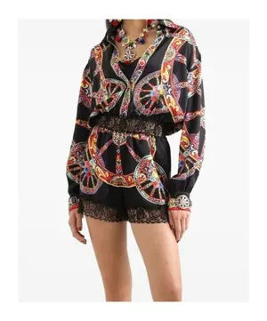 Dolce & Gabbana Carretto-printed Satin Jumpsuit