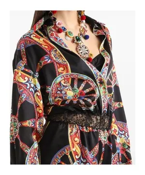 Dolce & Gabbana Carretto-printed Satin Jumpsuit