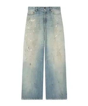 GOLDEN GOOSE Wide-leg Distressed Jeans