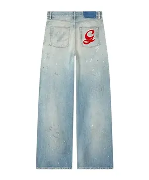 GOLDEN GOOSE Wide-leg Distressed Jeans