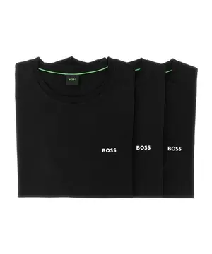 Hugo Boss Logo 3-pack Crew Neck T-shirts - Black