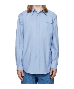 Balmain Long-sleeved Shirt - Blue