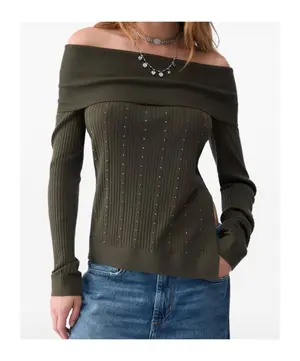 Liu Jo Wool Sweater With Bardot Neckline