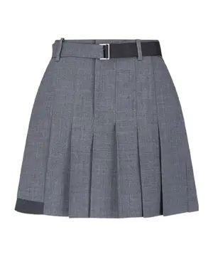 Sacai Belted Pleated Shorts