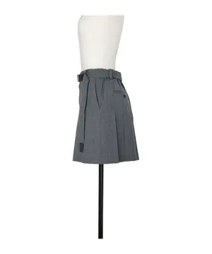 Sacai Belted Pleated Shorts