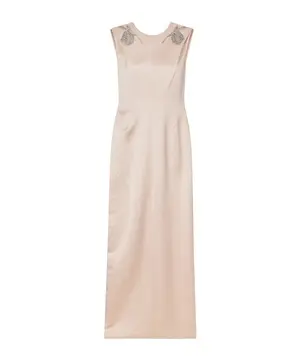 Erdem Embroidered Satin Gown - Pink