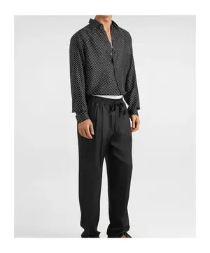 Dolce & Gabbana Polka Dot-print Martini Twill Shirt - Black