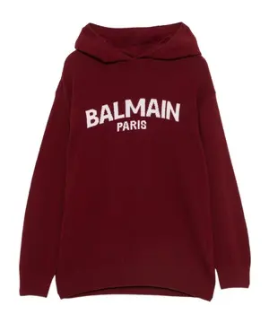 Balmain Logo-embellishment Sweater - Red