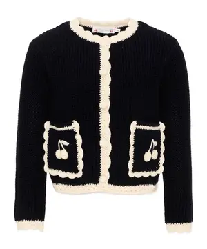 Bonpoint Marlys Scalloped-trim Cardigan