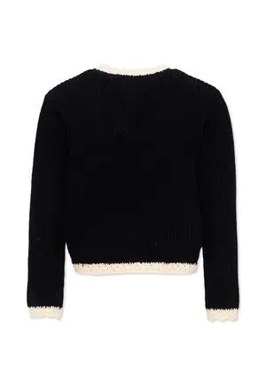 Bonpoint Marlys Scalloped-trim Cardigan