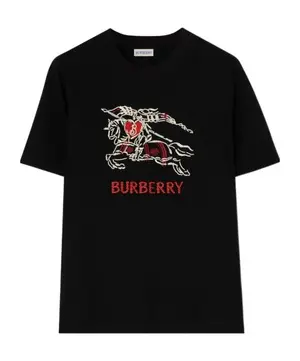 Burberry Heart Knight Cotton T-shirt - Black