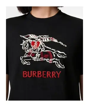 Burberry Heart Knight Crewneck T-shirt - Black