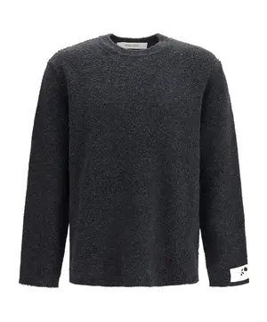 GOLDEN GOOSE Logo Patch Crewneck Jumper - Black