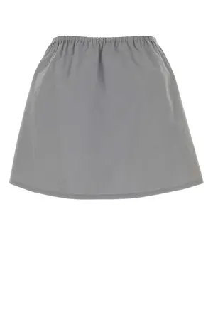 Miu Miu Logo-embroidered Drawstring Mini Skirt