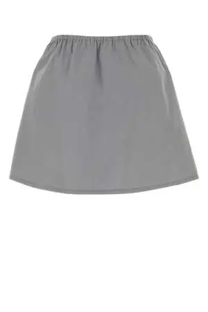 Miu Miu Logo Embroidered Drawstring Mini Skirt