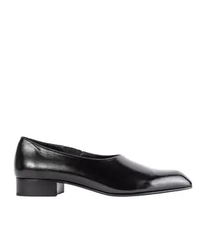Khaite Colt Leather Slip-on Loafers - Black