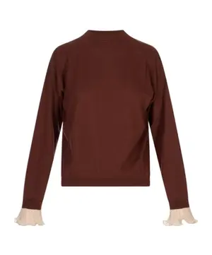 Fabiana Filippi Long-sleeve Knit Top - Brown