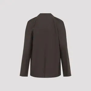 LEMAIRE Ascot Tie-neck Blouse - Truffle