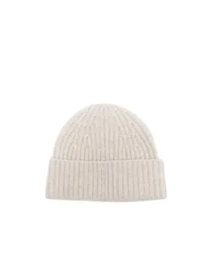 LISA YANG Ribbed Knit Hat - White