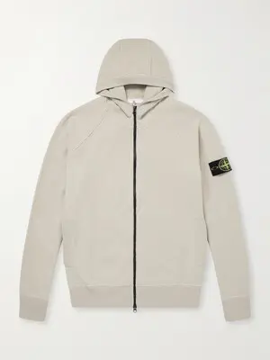 Stone Island Wool-blend Zip-up Hoodie - Neutrals