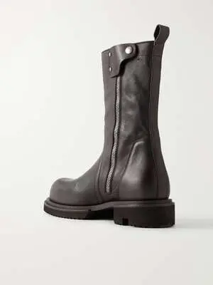 Rick Owens Creeper Gabe Washed Leather Lace-up Boots