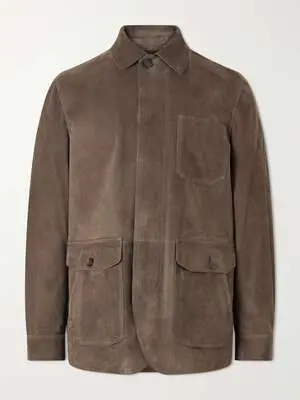 Brioni Suede Jacket - Brown