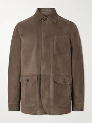 Brioni Suede Jacket - Brown