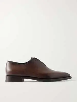 Berluti Alessandro Demesure Leather Oxford Shoes - Brown