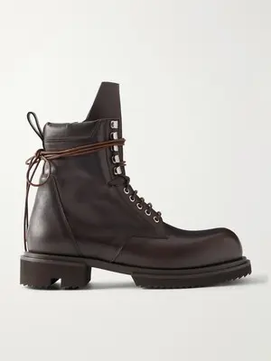 Rick Owens Army Gabe Leather Lace-up Boots - Brown