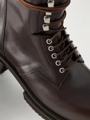 Rick Owens Army Gabe Leather Lace-up Boots - Brown