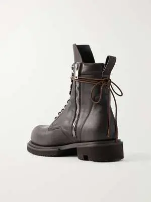 Rick Owens Army Gabe Leather Lace-up Boots
