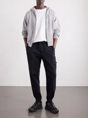 Stone Island Straight-leg Cotton-fleece Sweatpants