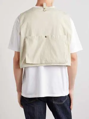 Kapital Cropped Cotton-blend Poplin Vest