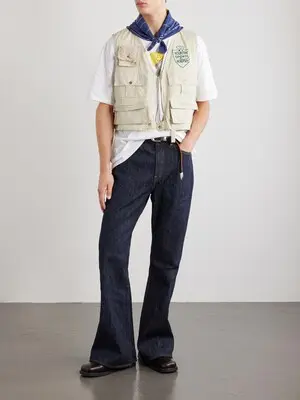 Kapital Cropped Cotton-blend Poplin Vest