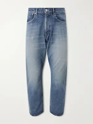 BEAMS Straight Leg Paint Splattered Jeans