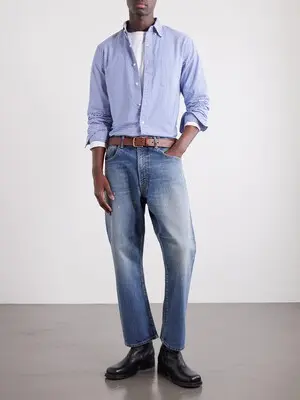 BEAMS Straight Leg Paint Splattered Jeans