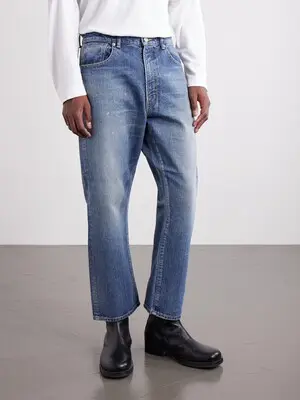 BEAMS Straight Leg Paint Splattered Jeans