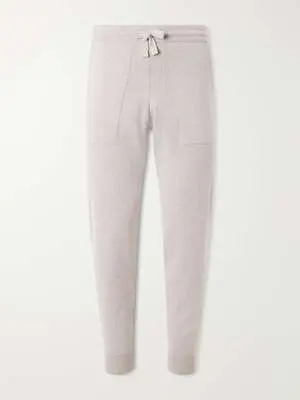 Brioni Tapered Drawstring Straight-leg Cashmere Sweatpants