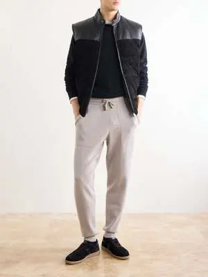 Brioni Tapered Drawstring Straight-leg Cashmere Sweatpants