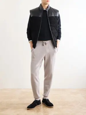 Brioni Tapered Drawstring Straight-leg Cashmere Sweatpants