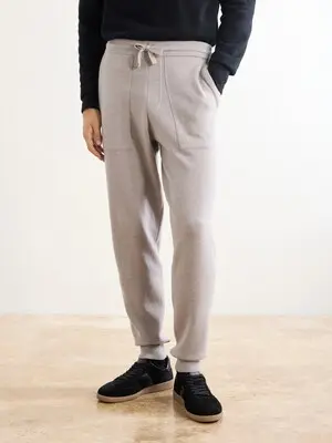 Brioni Tapered Drawstring Straight-leg Cashmere Sweatpants