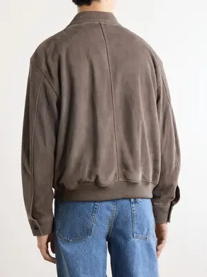 FRAME Suede Bomber Jacket