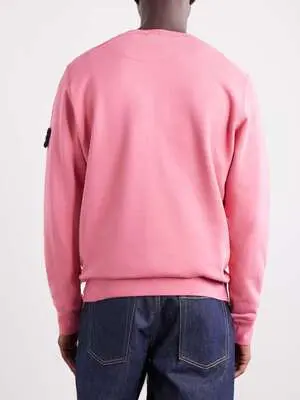 Stone Island Garment-dyed Cotton-fleece Sweatshirt