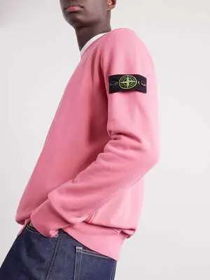 Stone Island Garment-dyed Cotton-fleece Sweatshirt
